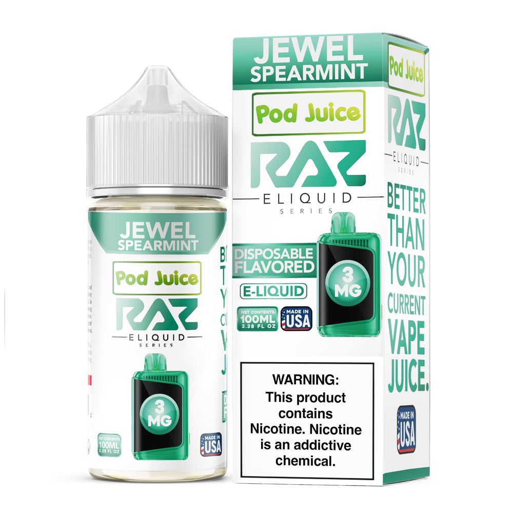 Jewel Spearmint | Pod Juice x RAZ | 100mL | Flawless Vape Shop