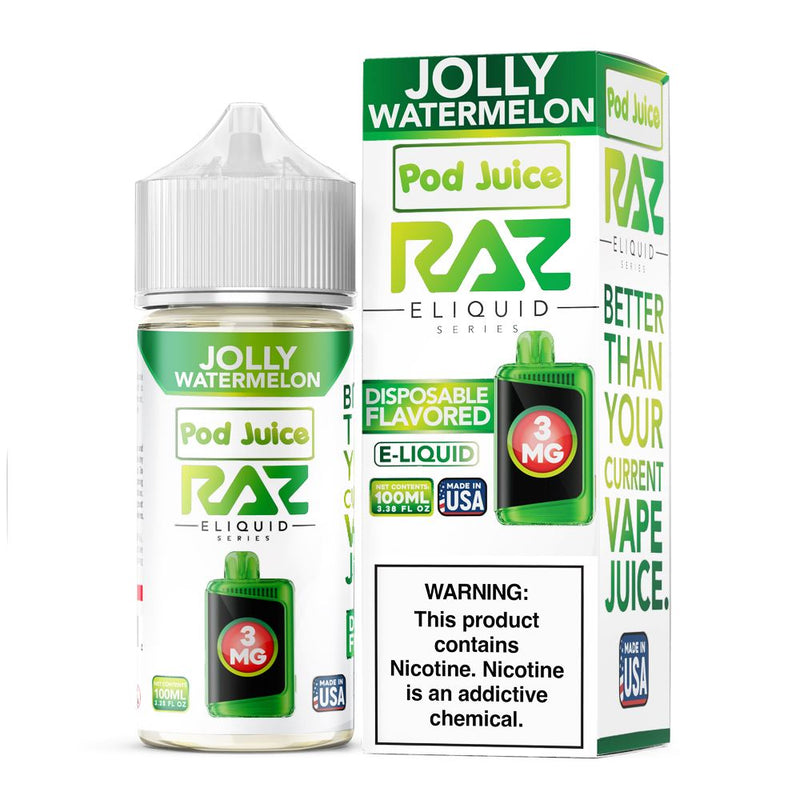 Jolly Watermelon | Pod Juice x RAZ | 100mL | Flawless Vape Shop